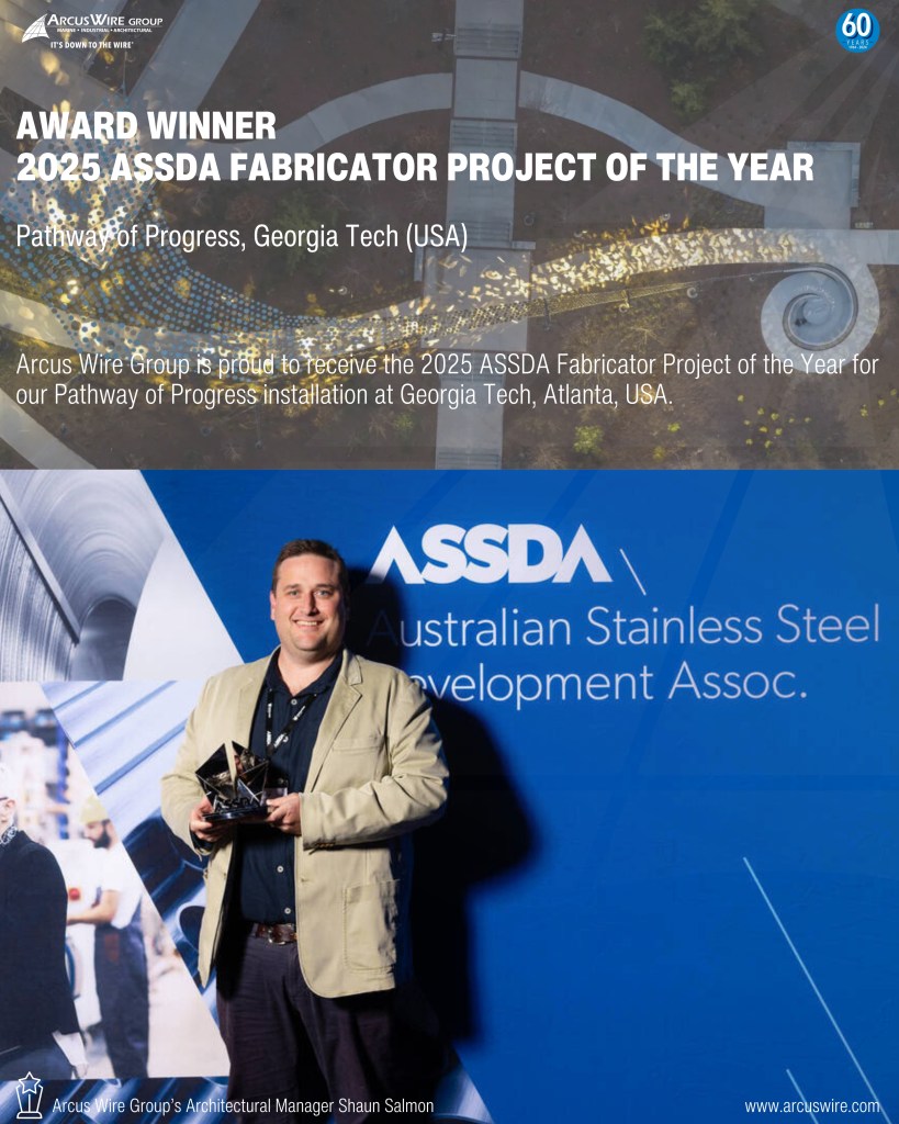 Arcus Wire Group Wins the 2025 ASSDA Fabricator Project of the Year Award